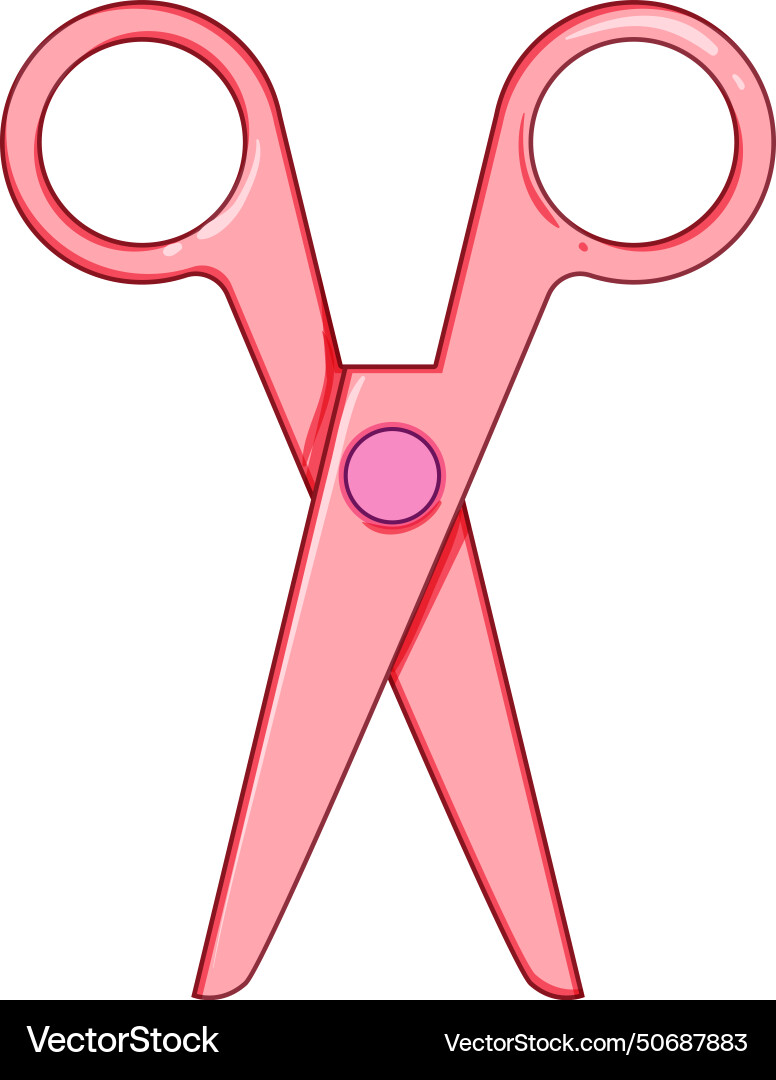 Child kid scissors cartoon Royalty Free Vector Image