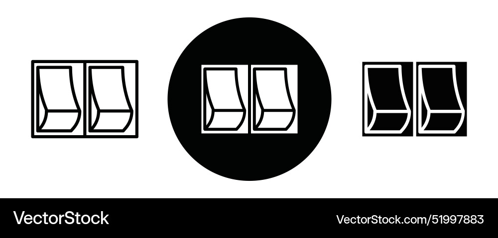 Electric switch outline icon collection or set Vector Image
