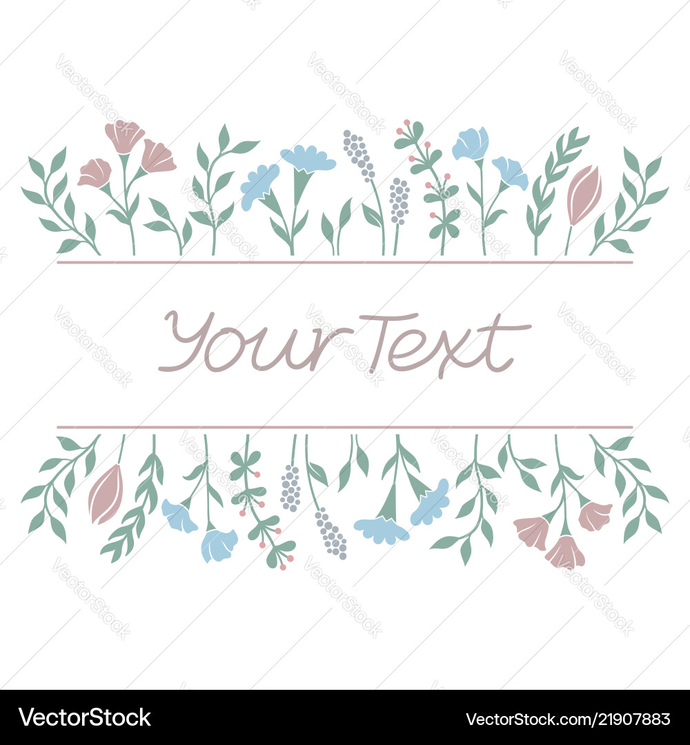 Floral frame background Royalty Free Vector Image