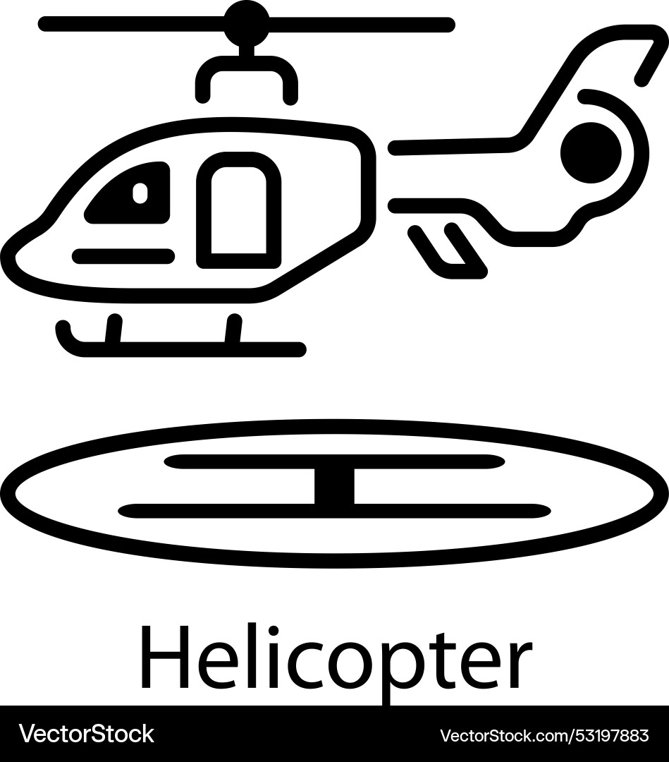Helicopter Royalty Free Vector Image - VectorStock