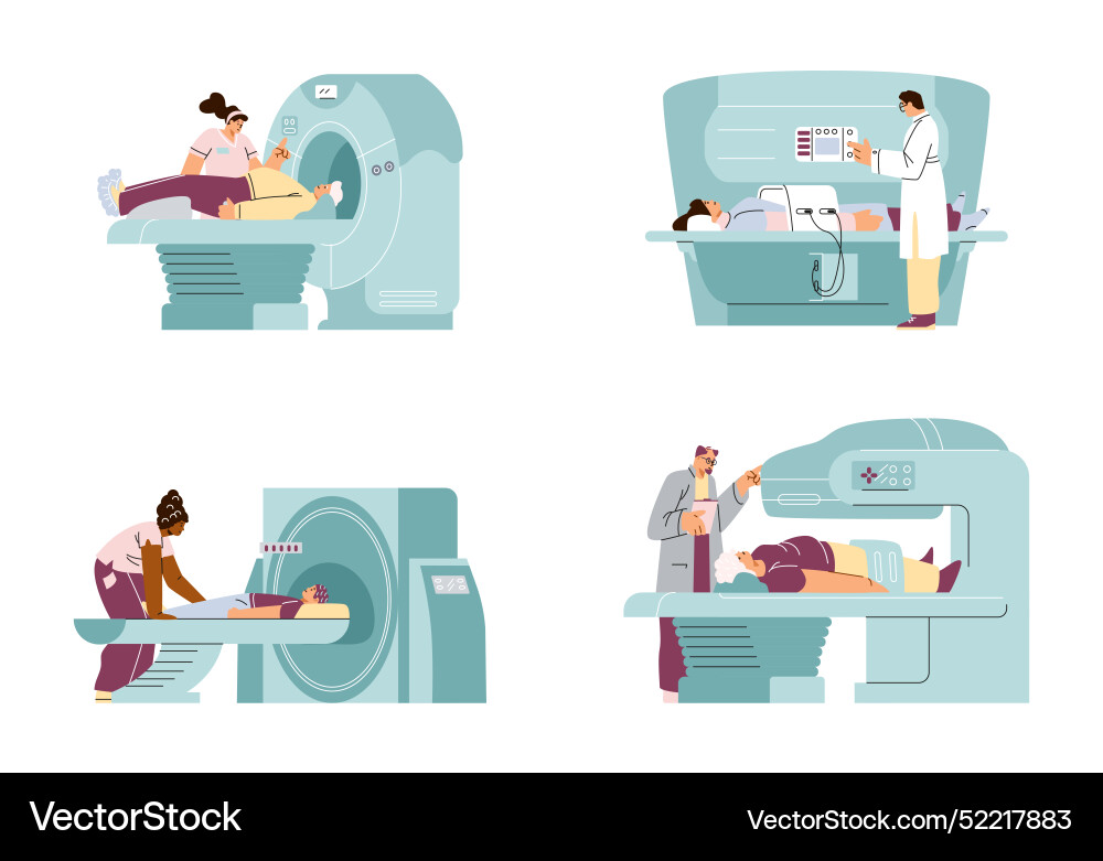 Mri scan and diagnostics medical examination Vector Image