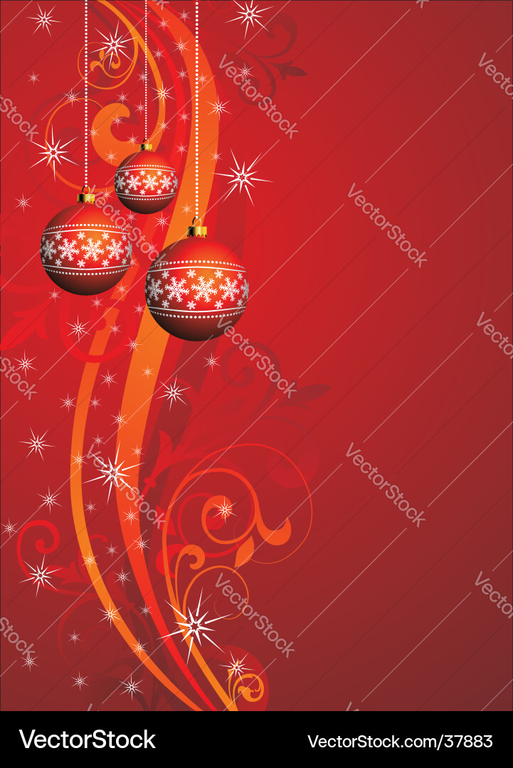 Red Christmas Ornament Background Royalty Free Vector Image