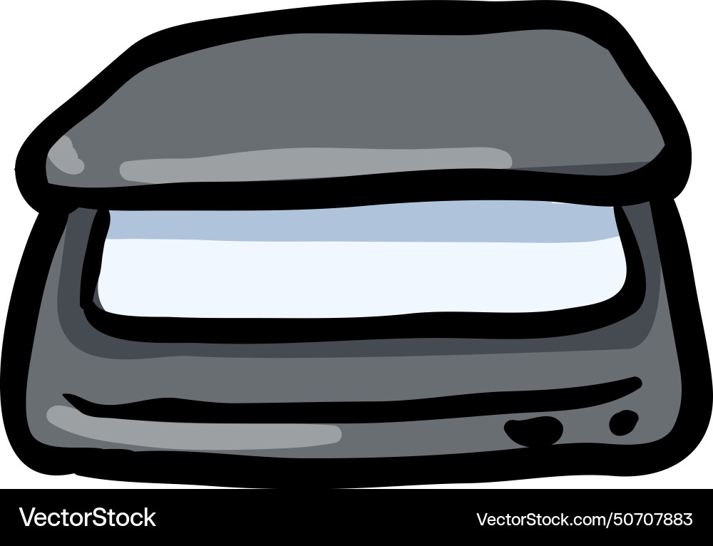 Scanner hand drawn doodle icon Royalty Free Vector Image
