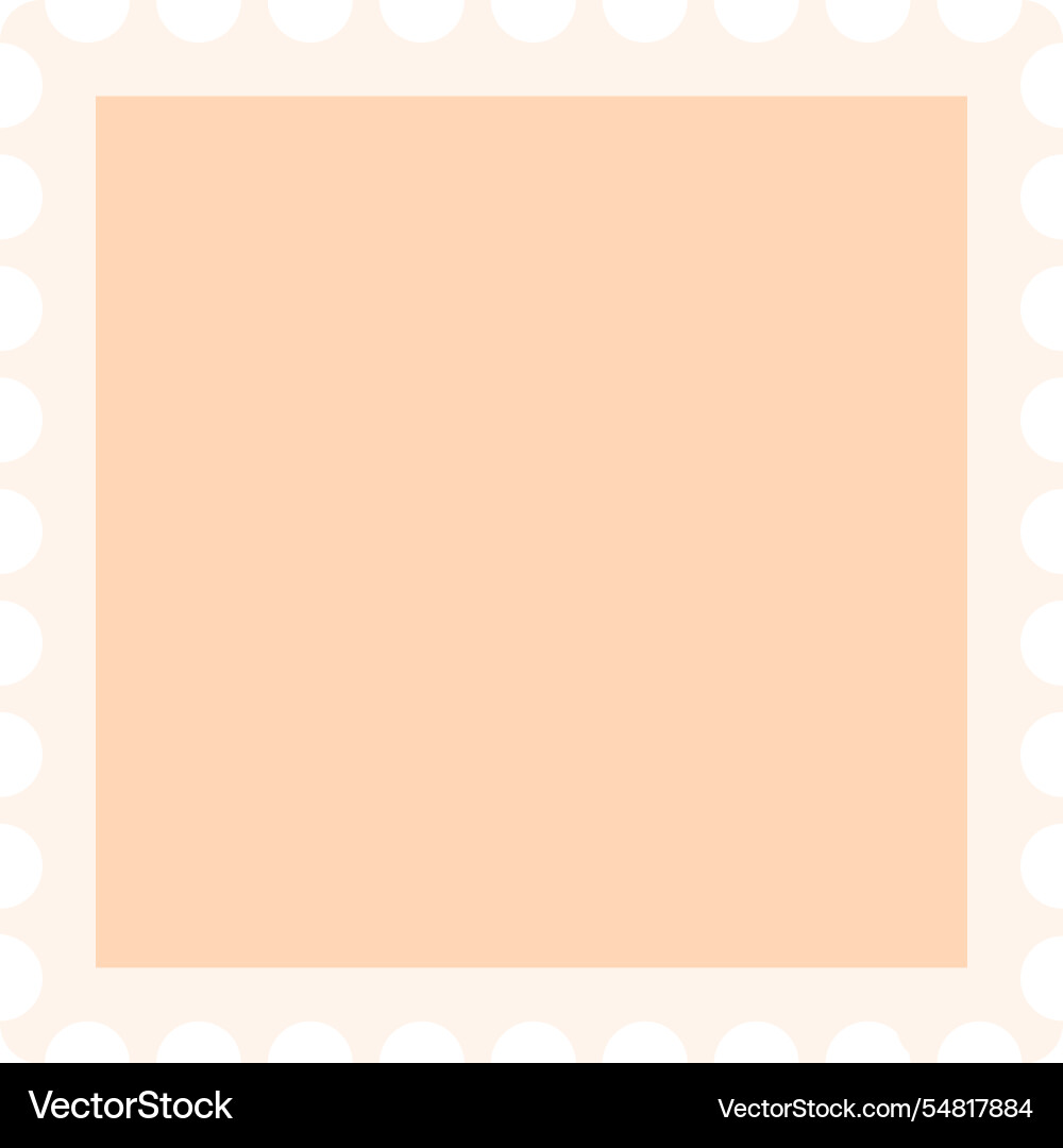Close up of a blank rectangular postage stamp Vector Image
