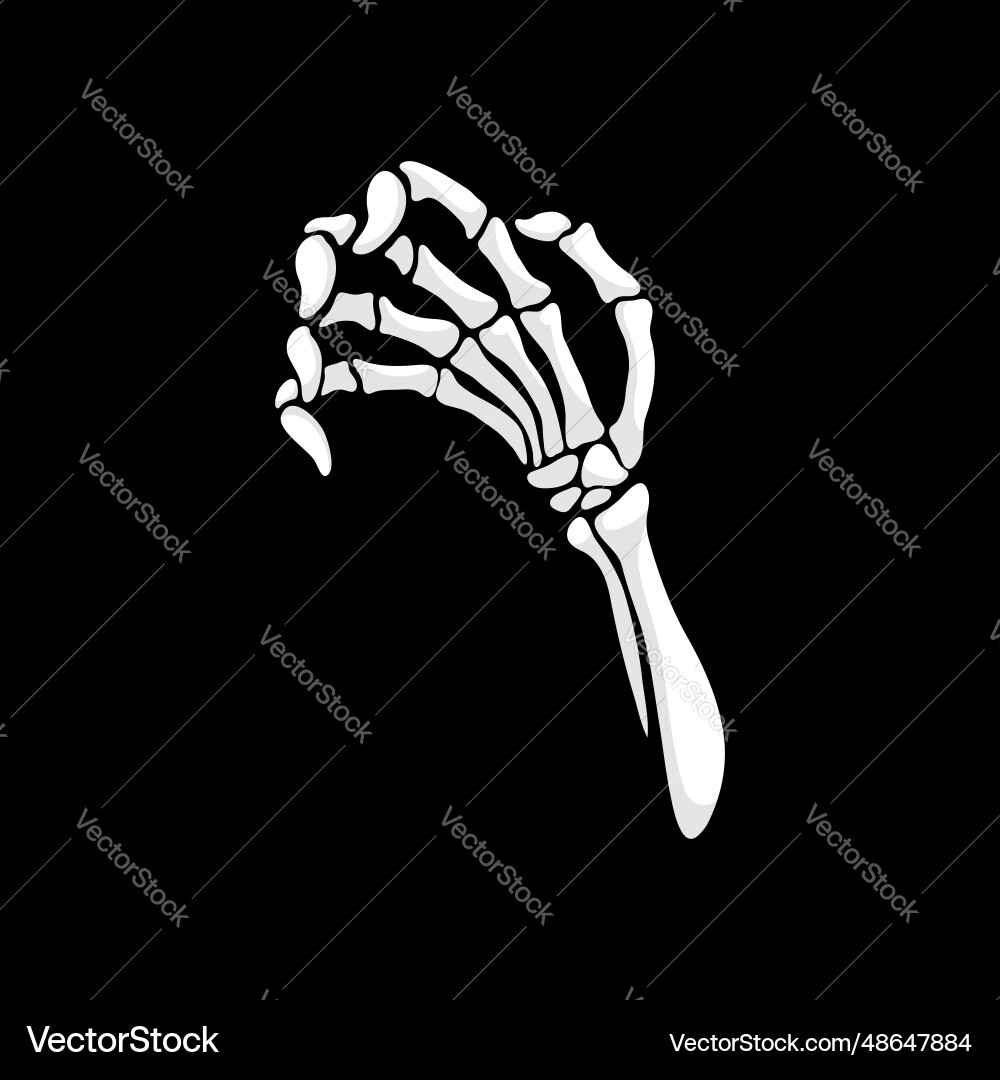 Isolated Skeletal Hand Gesture Royalty Free Vector Image