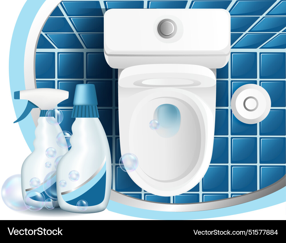 Realistic templates package for bottles toilet Vector Image