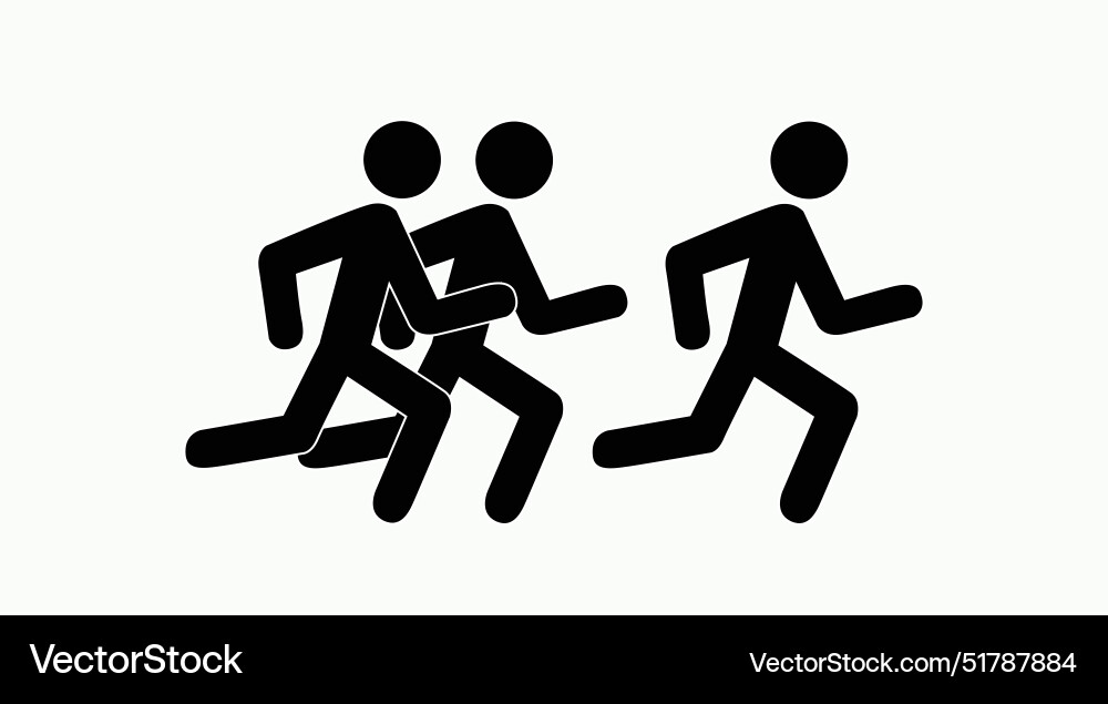 Runners or race icon Royalty Free Vector Image