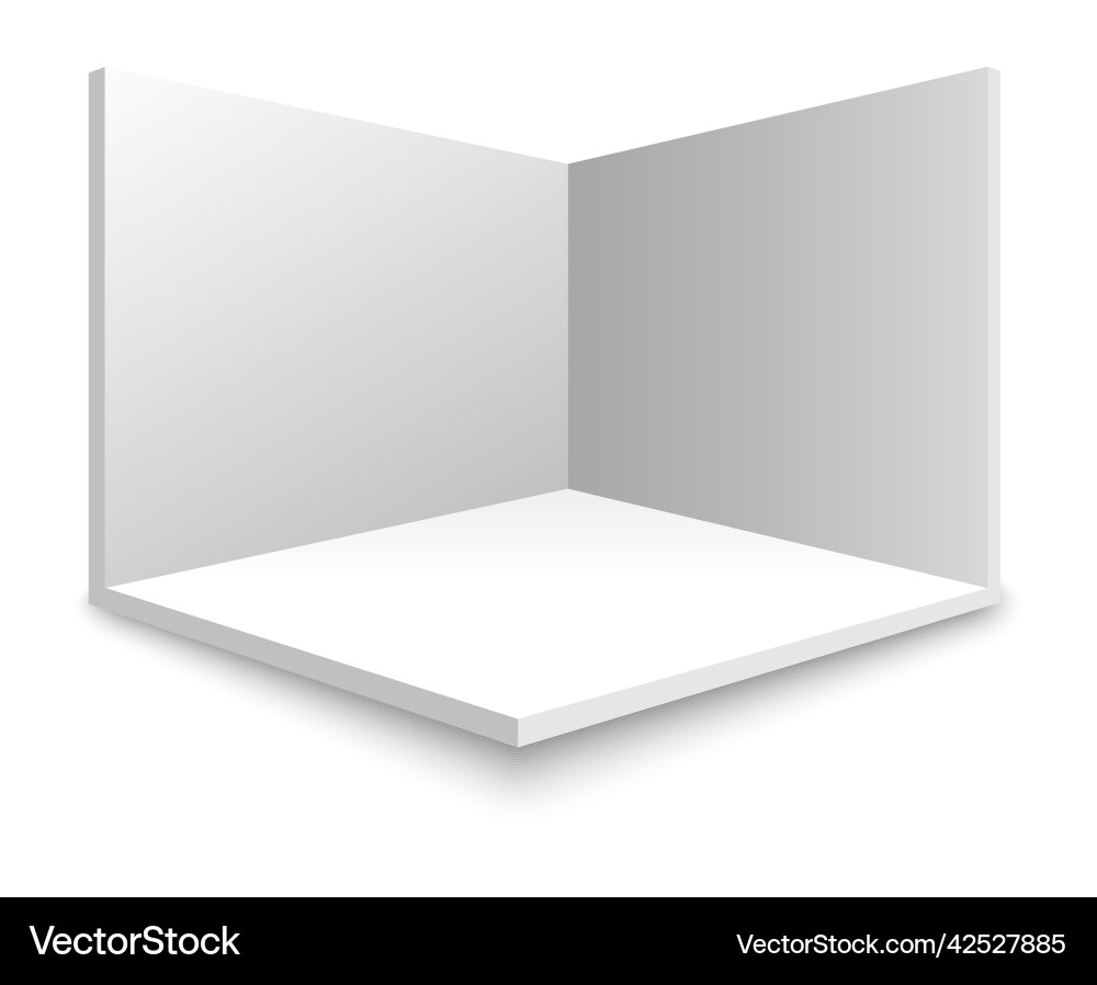 3D Exhibition Corner Royalty Free Vector Image