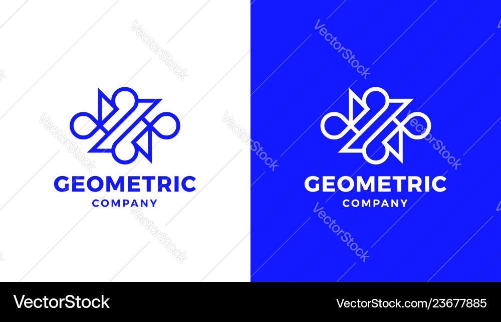 Abstract logotype template positive and negative Vector Image