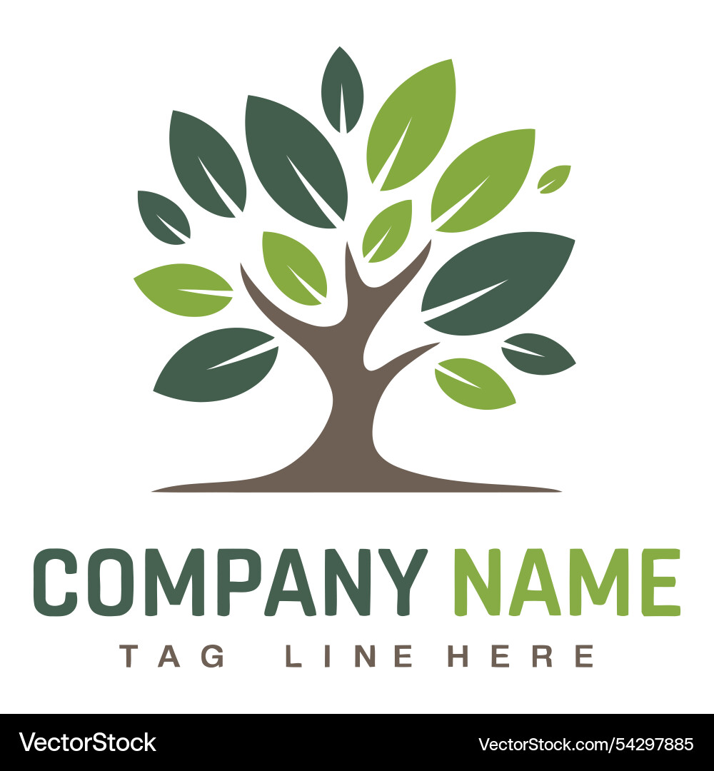 An authentic tree logo Royalty Free Vector Image