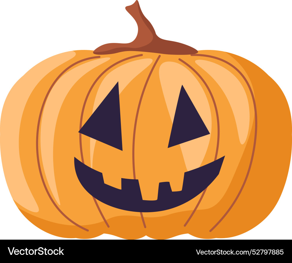 Halloween jack-o-lantern pumpkin smile Royalty Free Vector