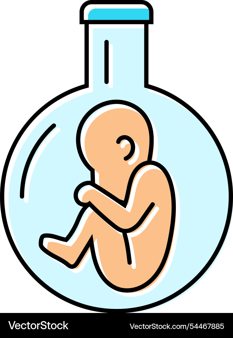 Human with dna genetic engineering color icon Vector Image