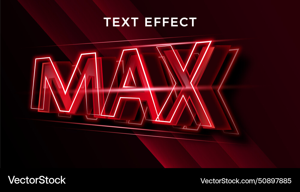Modern poster design template 3d text effect mock Vector Image