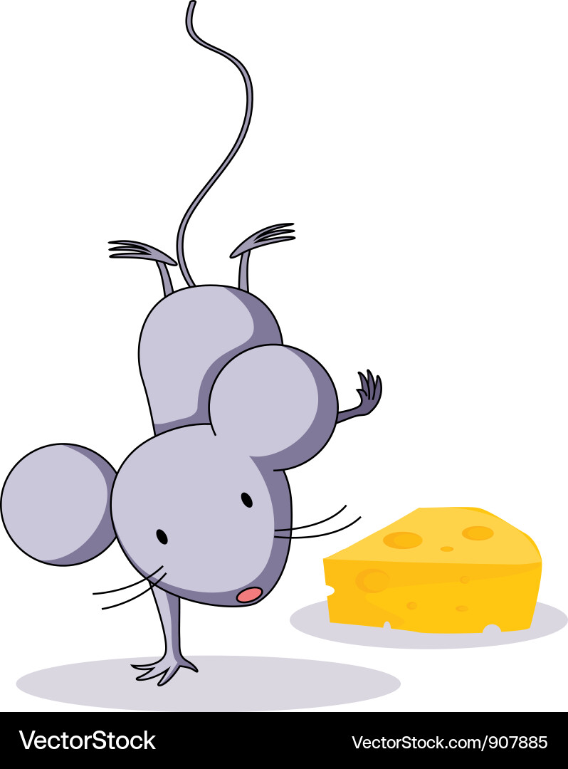 Mouse handstand Royalty Free Vector Image - VectorStock