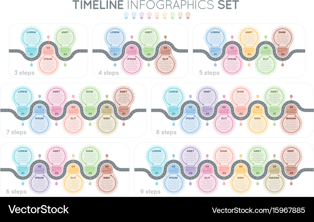Navigation map infographics timeline concepts Vector Image