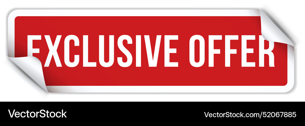 Red sale sticker with peeling corner Royalty Free Vector