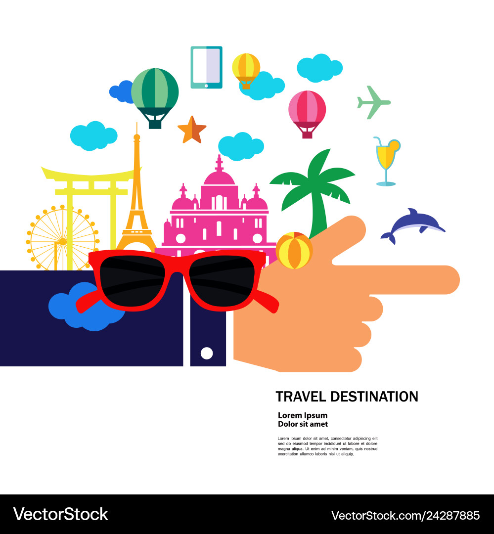 Travel around the world Royalty Free Vector Image