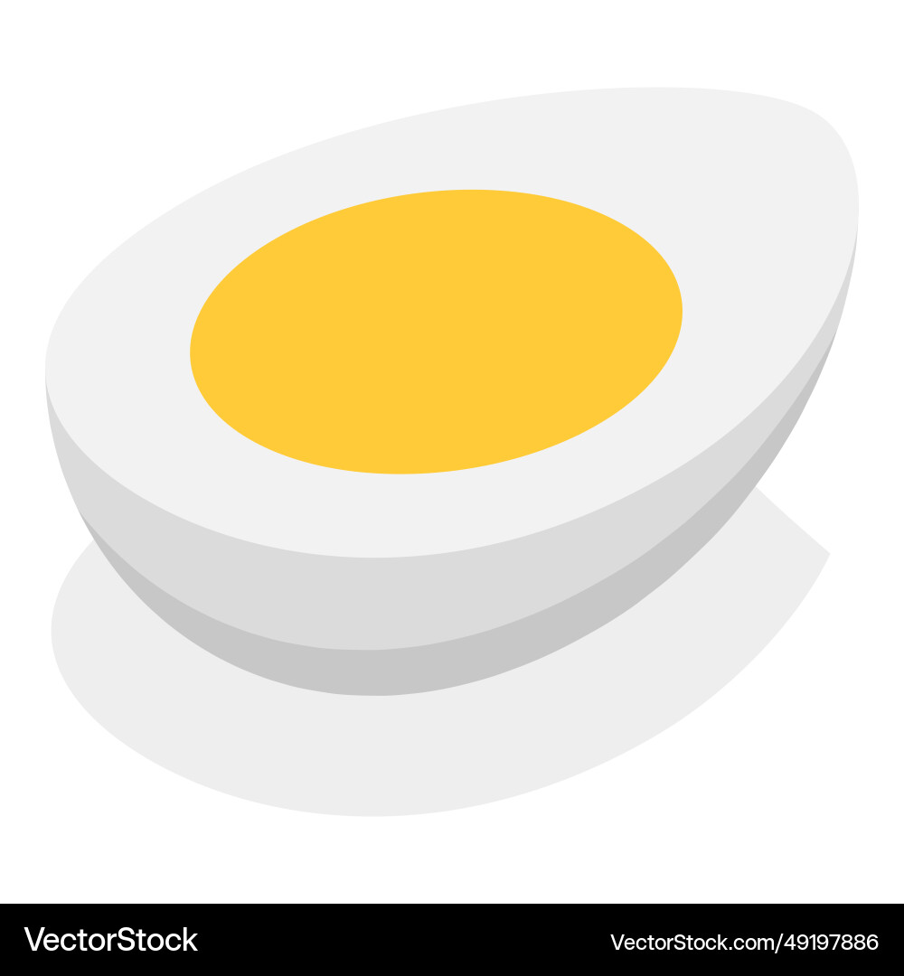 3d isometric flat set of chicken eggs item Vector Image