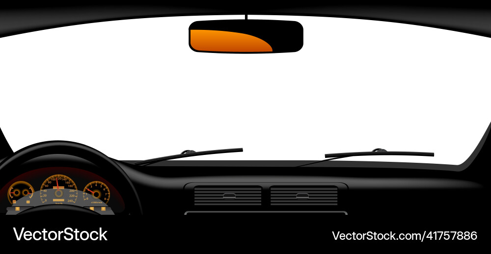Car Windshield Banner Royalty Free Vector Image