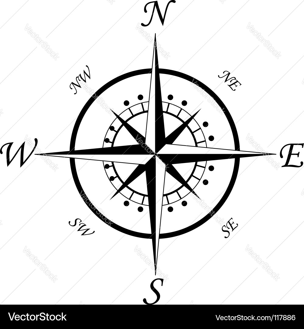 Compass symbol Royalty Free Vector Image - VectorStock