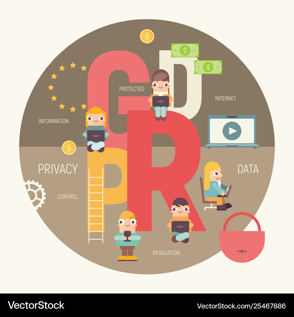 Concept gdpr Royalty Free Vector Image - VectorStock