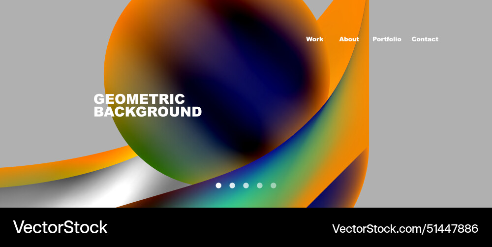 Dynamic flowing shapes concept design composition Vector Image