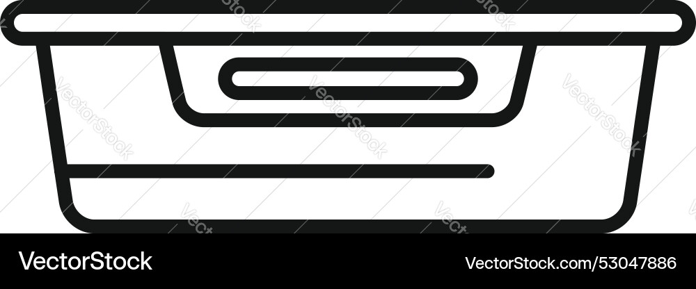 Empty plastic container with label for food Vector Image