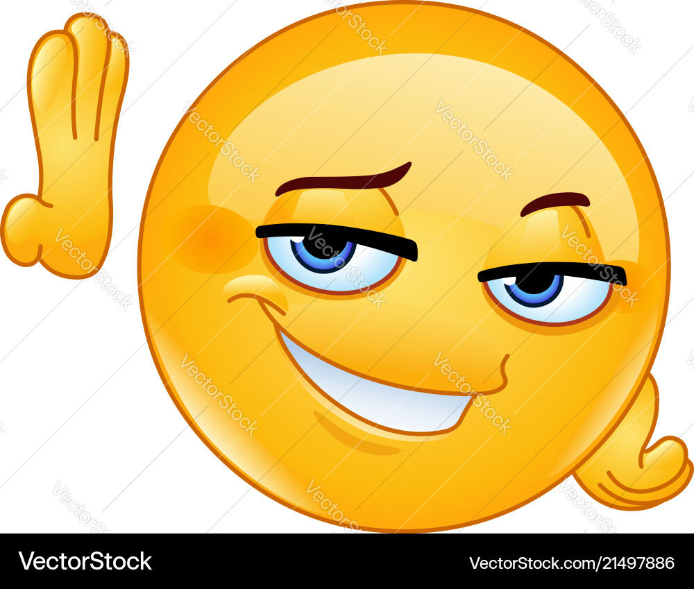 Hey good lookin emoticon Royalty Free Vector Image