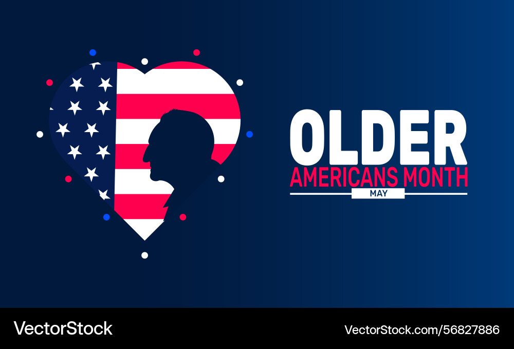 May is older americans month holiday concept Vector Image