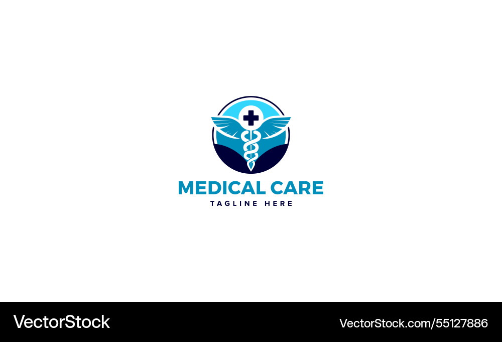 Medical care logo design template Royalty Free Vector Image