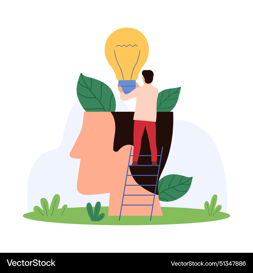 New smart idea creation brainstorm for innovation Vector Image