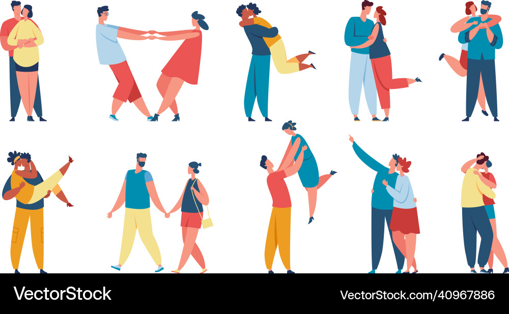 Romantic Couple Date Vector Royalty Free Vector Image