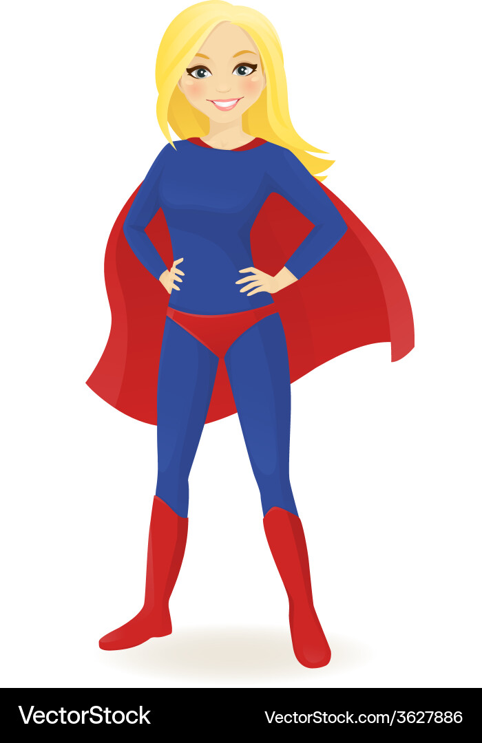 Super hero woman Royalty Free Vector Image - VectorStock