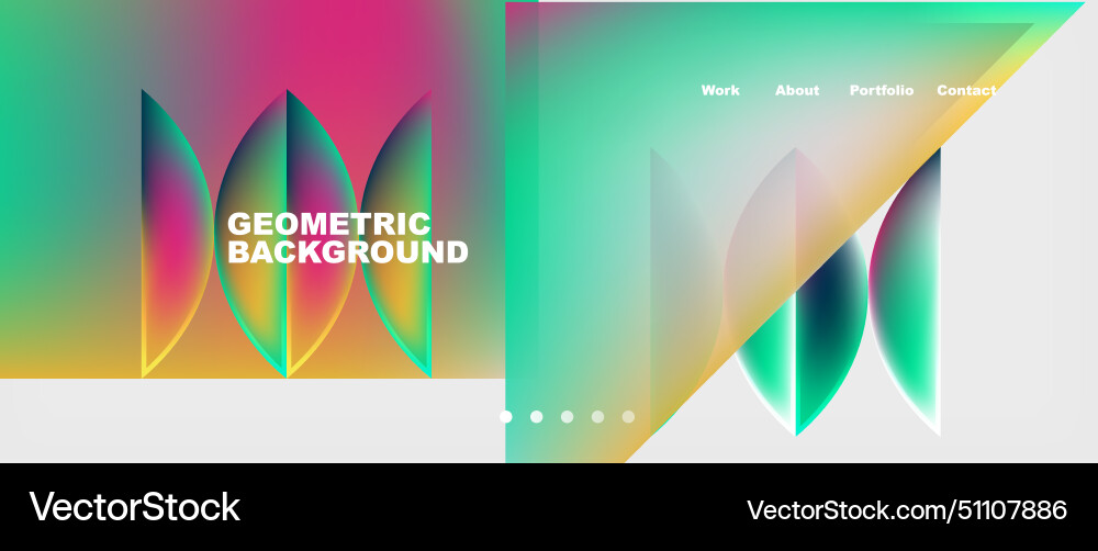 Vibrant geometric pattern with rainbow of colors Vector Image