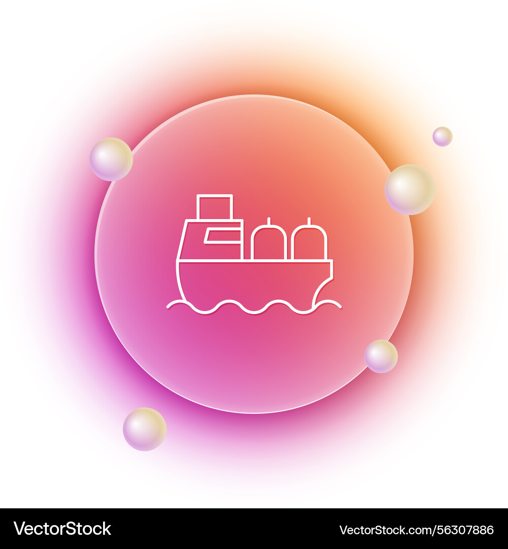 White oil tanker ship icon isolated Royalty Free Vector