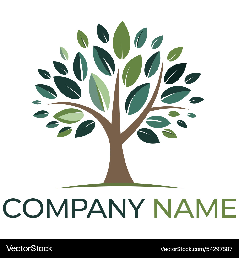 An authentic tree logo Royalty Free Vector Image