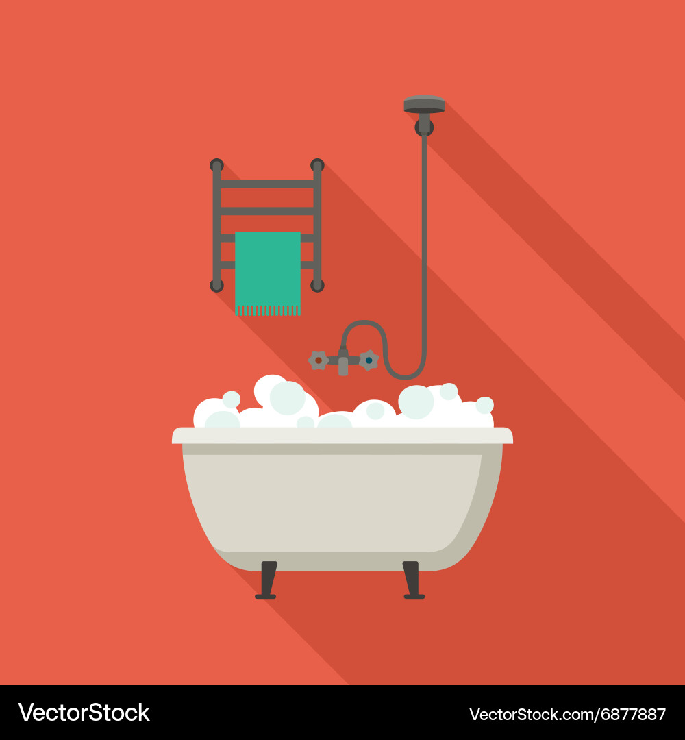 Bath flat Royalty Free Vector Image - VectorStock