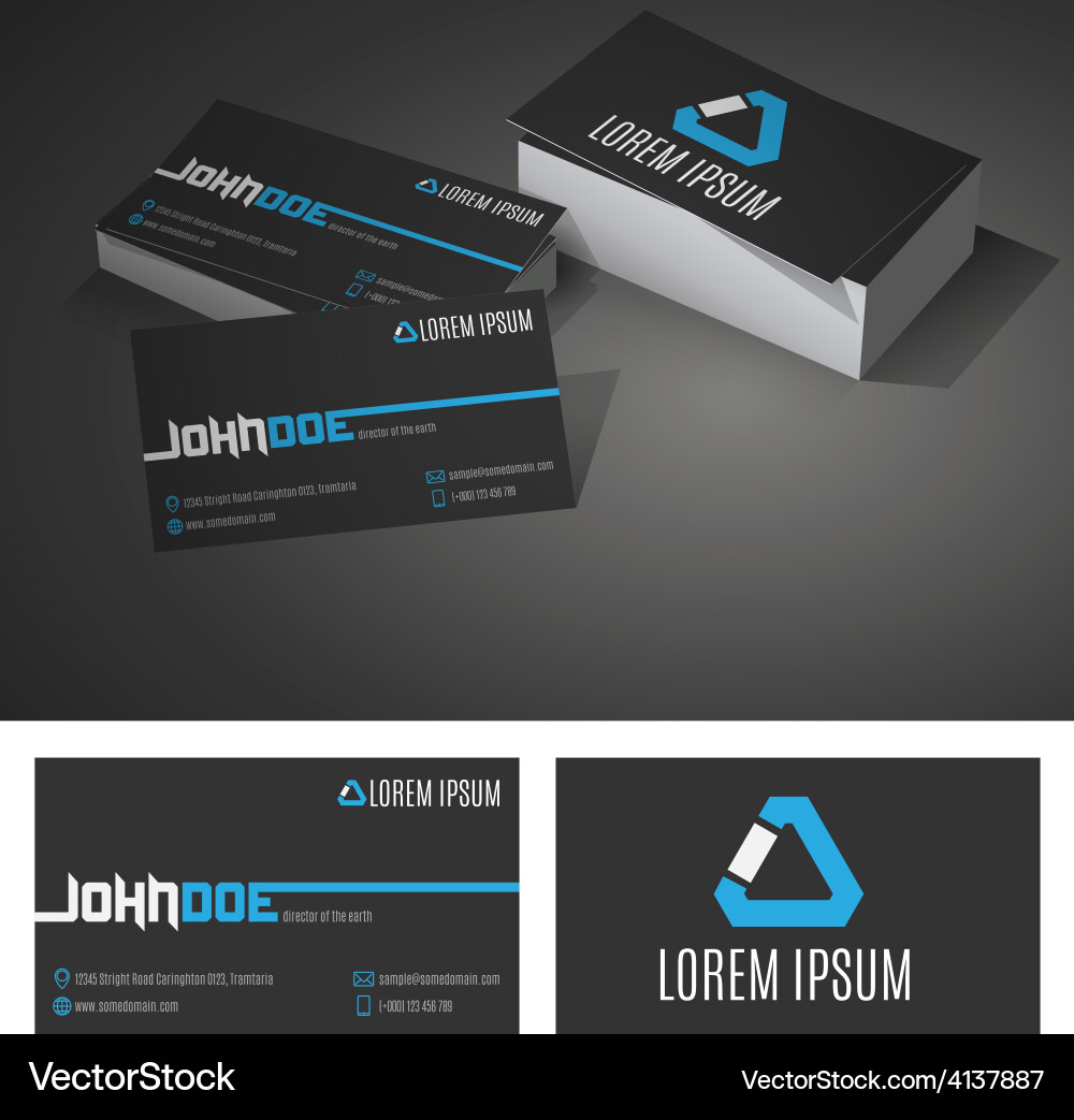 Business card background design template Vector Image