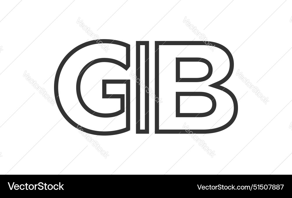 Gib logo design template with strong and modern Vector Image