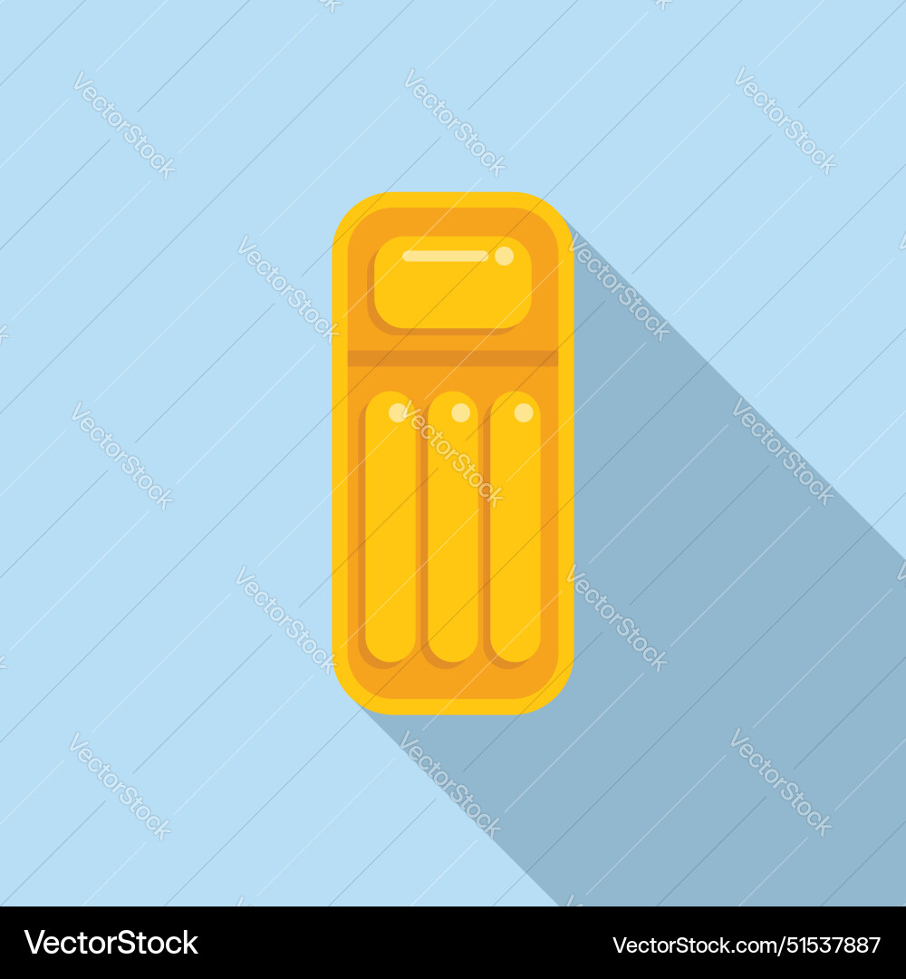 Inflatable air mattress icon on blue background Vector Image