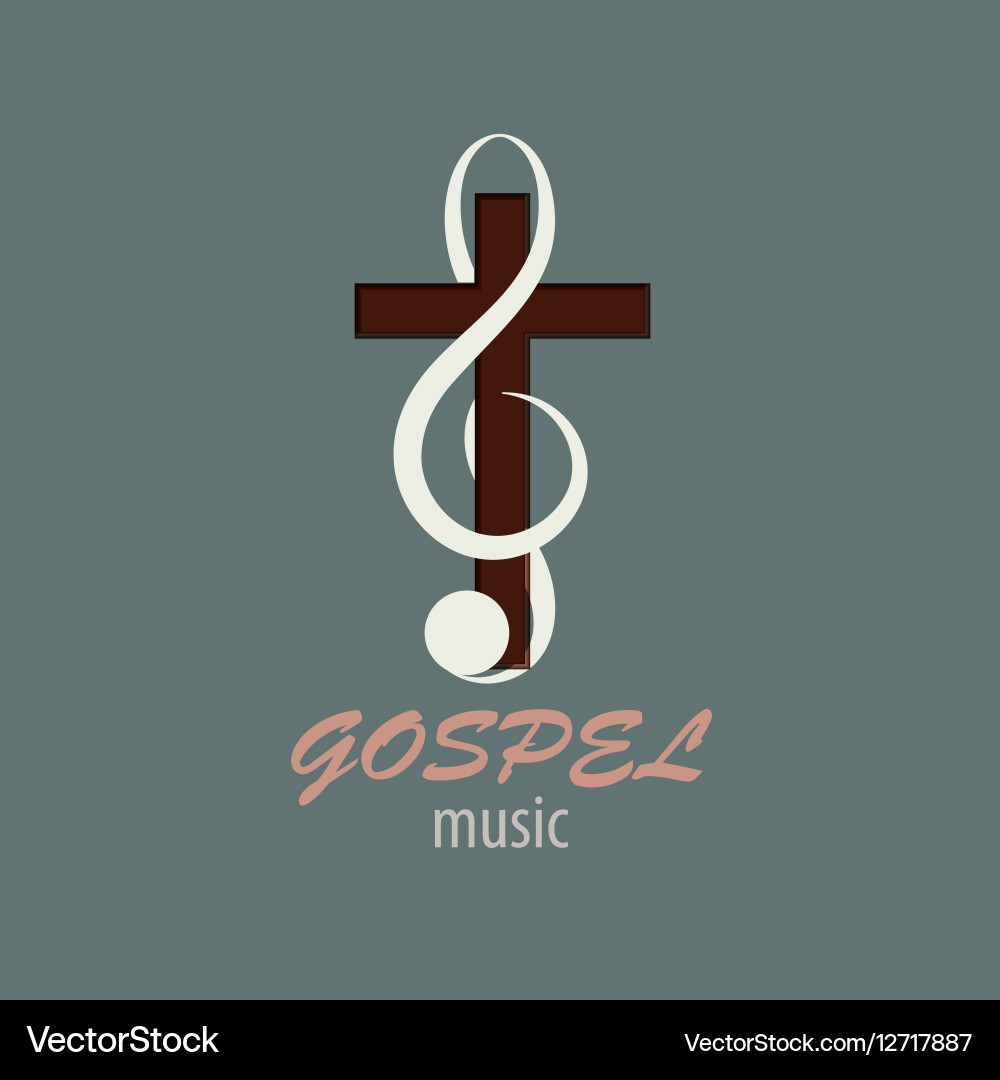 Logo gospel music Royalty Free Vector Image - VectorStock