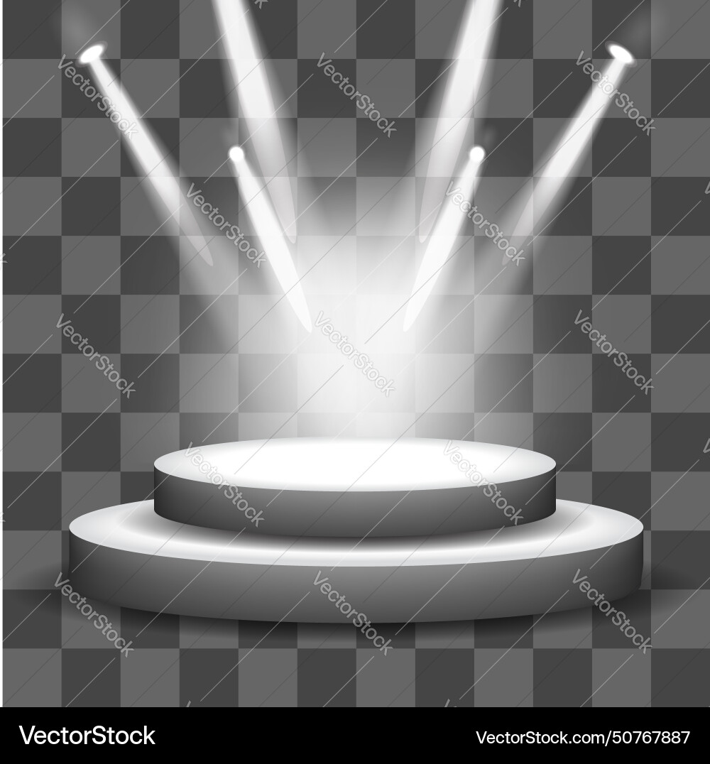 Spotlight shining on empty stage Royalty Free Vector Image