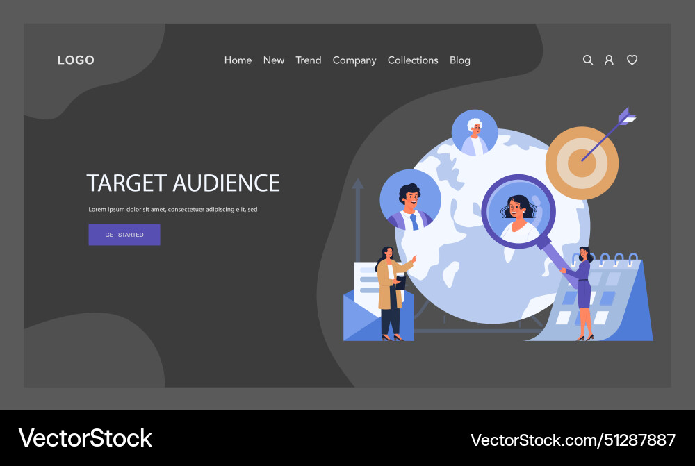 Target audience concept flat Royalty Free Vector Image