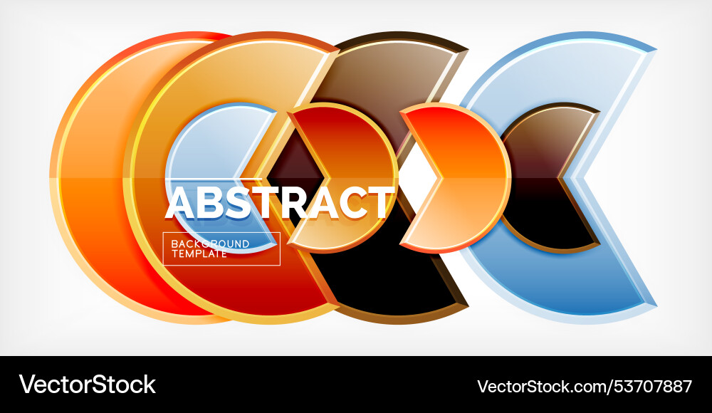 Trendy round shapes with triangular angle design Vector Image