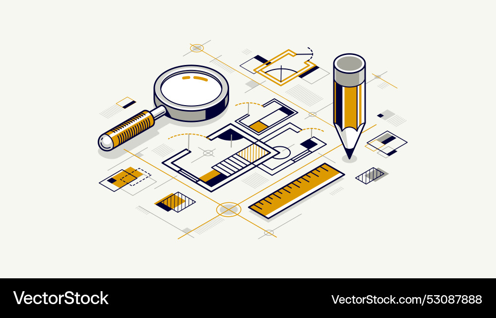 Architectural engineering concept construction Vector Image