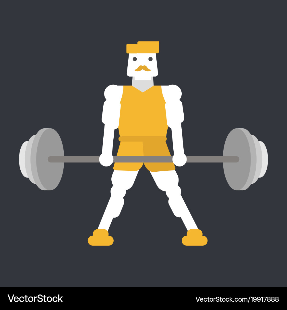 Athlete doing deadlift exercise Royalty Free Vector Image