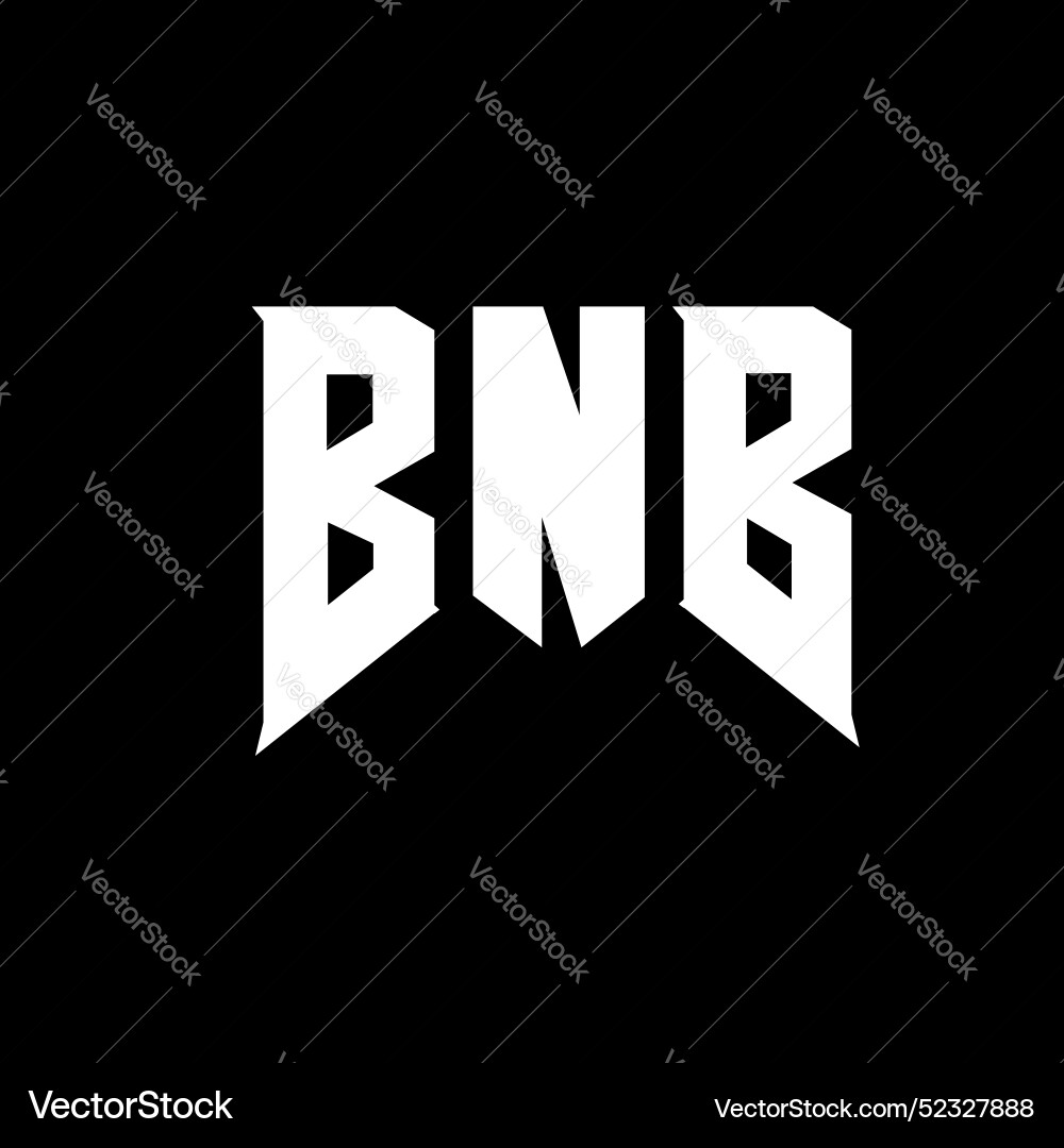 Bnb letter logo design for technology company Vector Image
