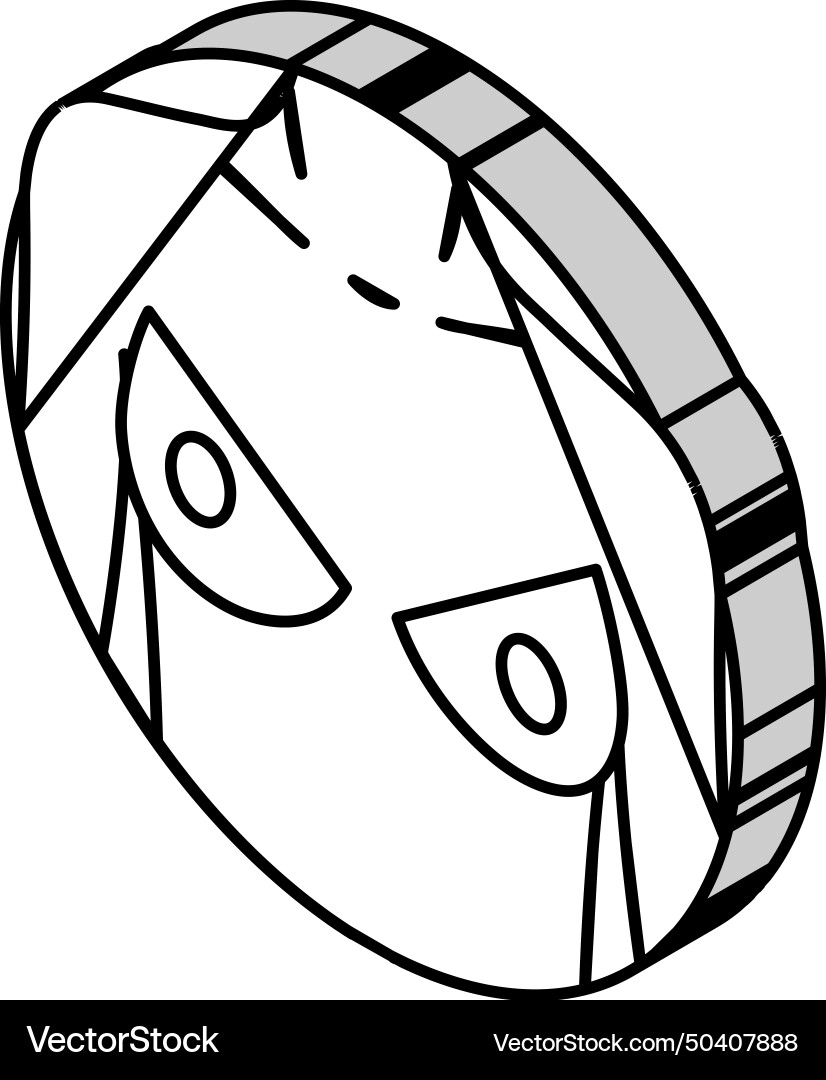 Breast asymmetry surgery isometric icon Royalty Free Vector