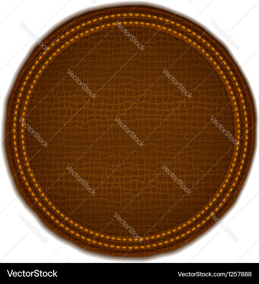 Brown leather label Royalty Free Vector Image - VectorStock