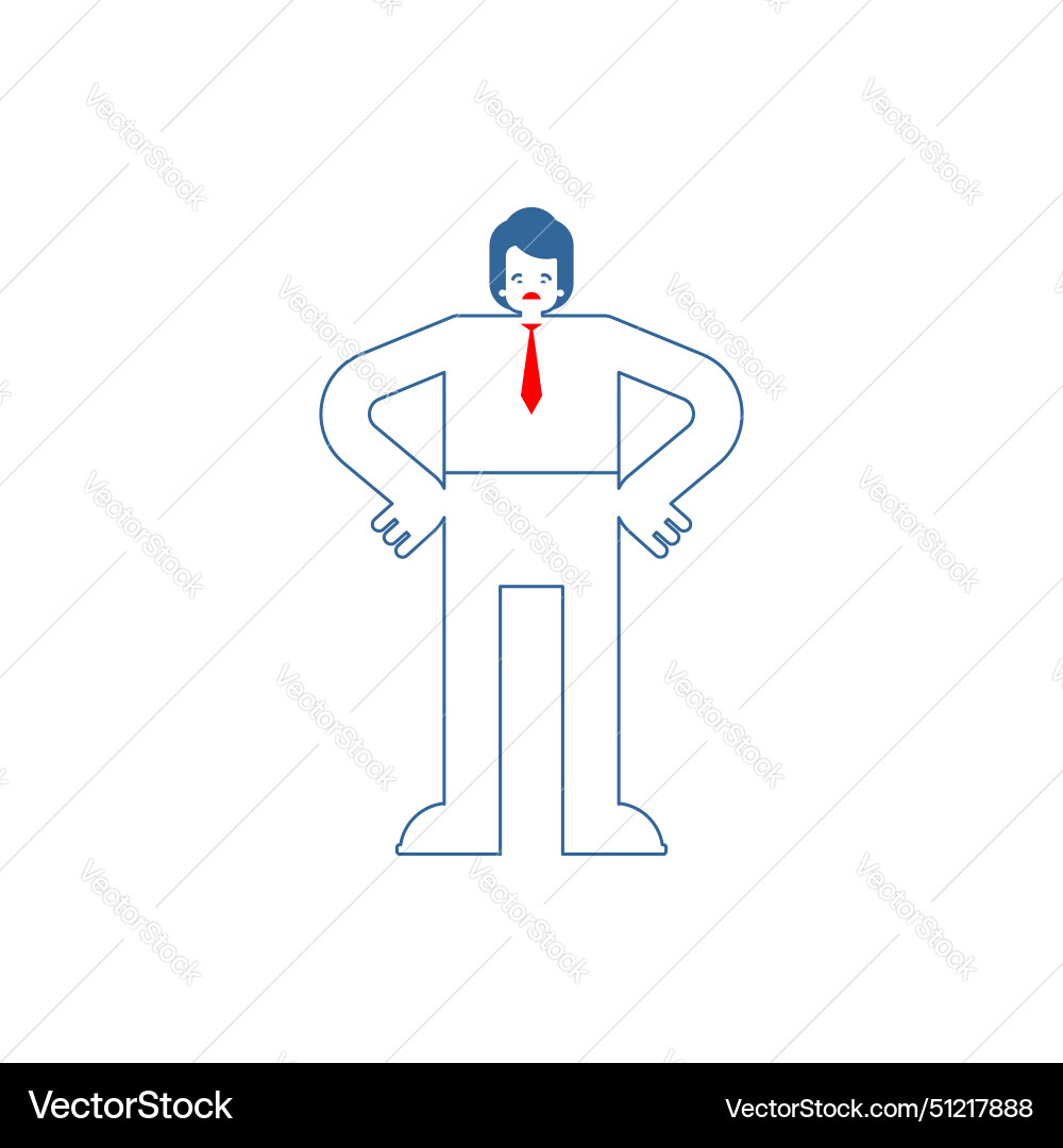 Discontent the businessman is dissatisfied Vector Image